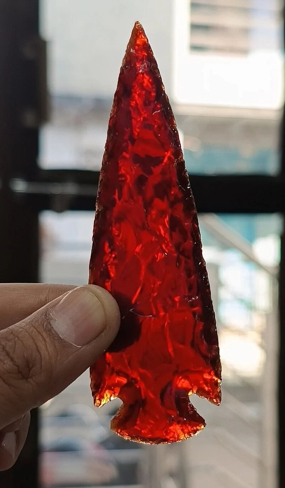 Red Obsidian Glass Arrowhead, Select Size, Gemstone & Crystal Spear ...
