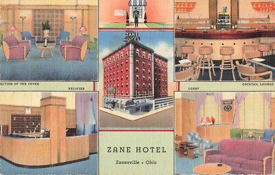 Zanesville, Ohio Postcard Zane Ohio National Road PM 1940 OH3 | eBay