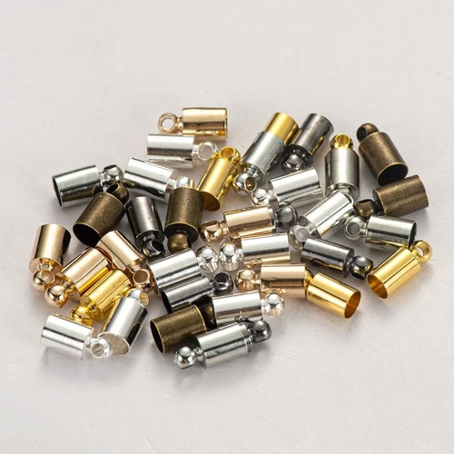 Tassel End Cap Connectors Leather Cord Crimp Thread Stopper Jewelry ...
