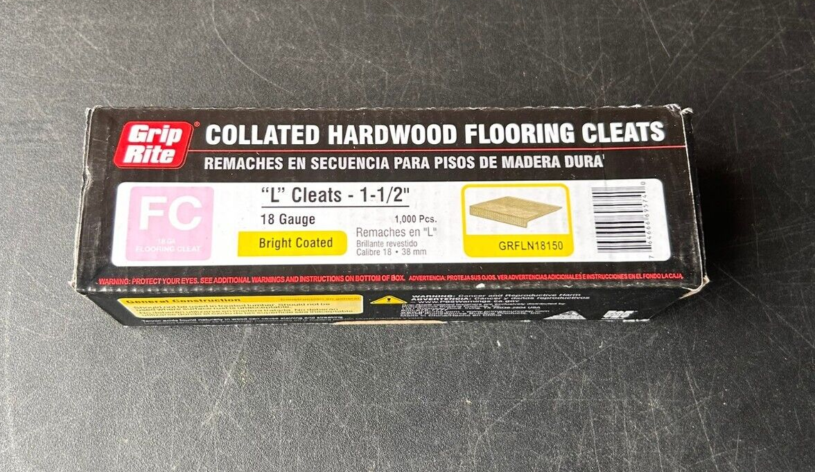 Grip Rite 1-1/2 in. 18 Gauge Electro-Galvanized Steel L-Floor Cleat ...