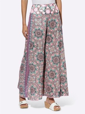 Mode von Heine Damen 7/8 Hosenrock Dehnbund rosenholz blaugrün Gr. 42 ...