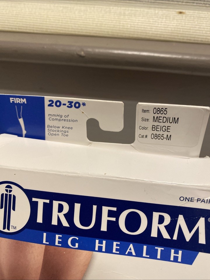 Truform Medical Compression Stockings Firm 20-30 Open Toe Below Knee ...