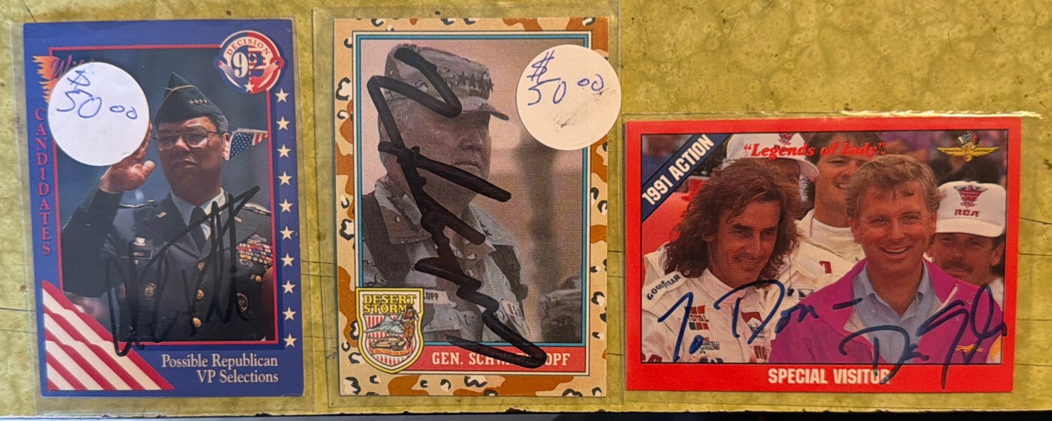 General Colin Powell-Schwarzkopf-Quayle Autographed Signed US Military ...