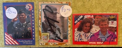 General Colin Powell-Schwarzkopf-Quayle Autographed Signed US Military ...