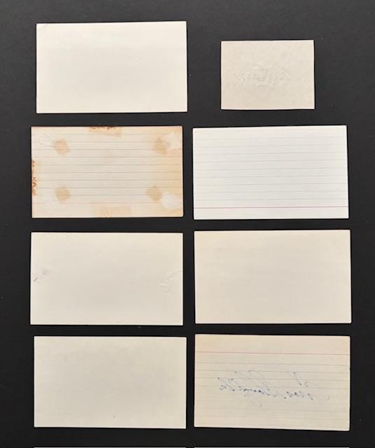 Lot of Baseball Hall of Fame Autographs-7 3x5 cards & 1 cut-Ruffing ...