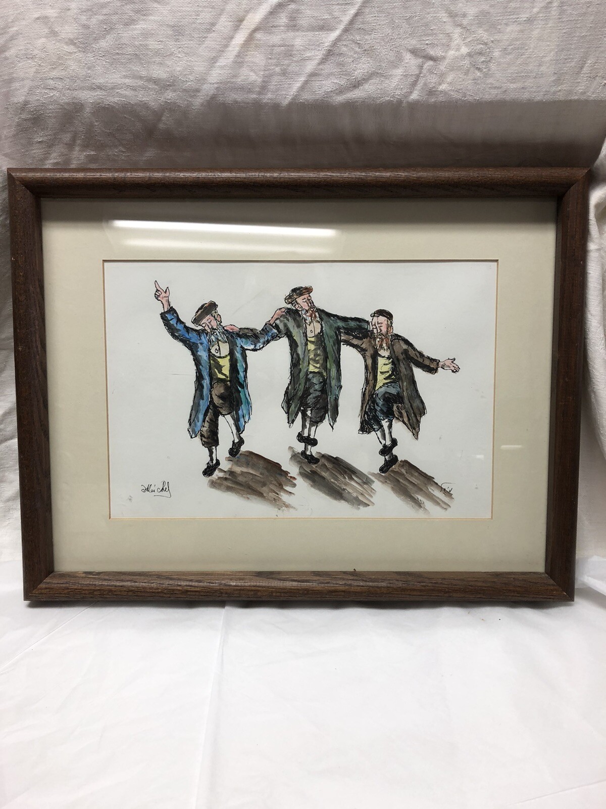 Water Color Dancing Rabbi 17 X 12 1/2 Signed | eBay