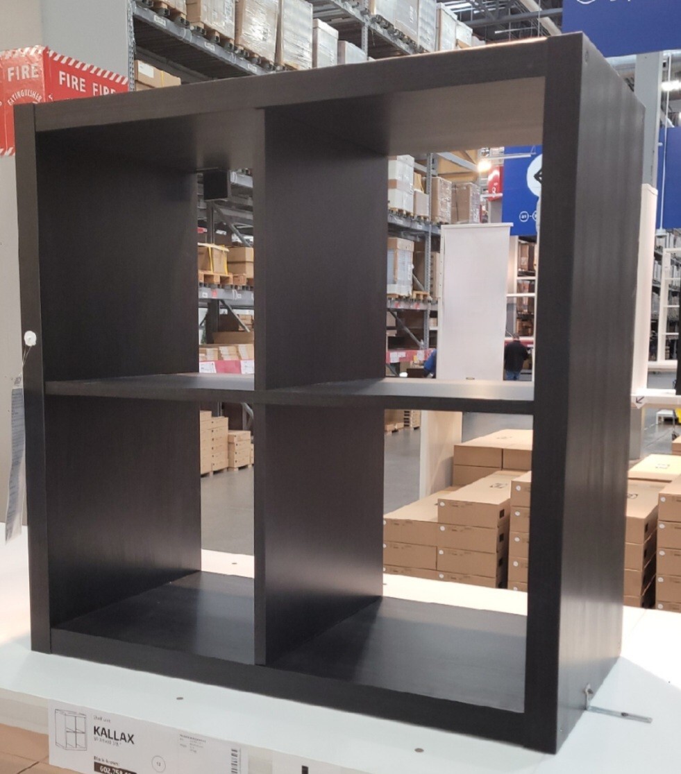 IKEA KALLAX Shelf Unit, black-brown, 30⅜×30⅜" BRAND NEW- 602.758.12 | eBay