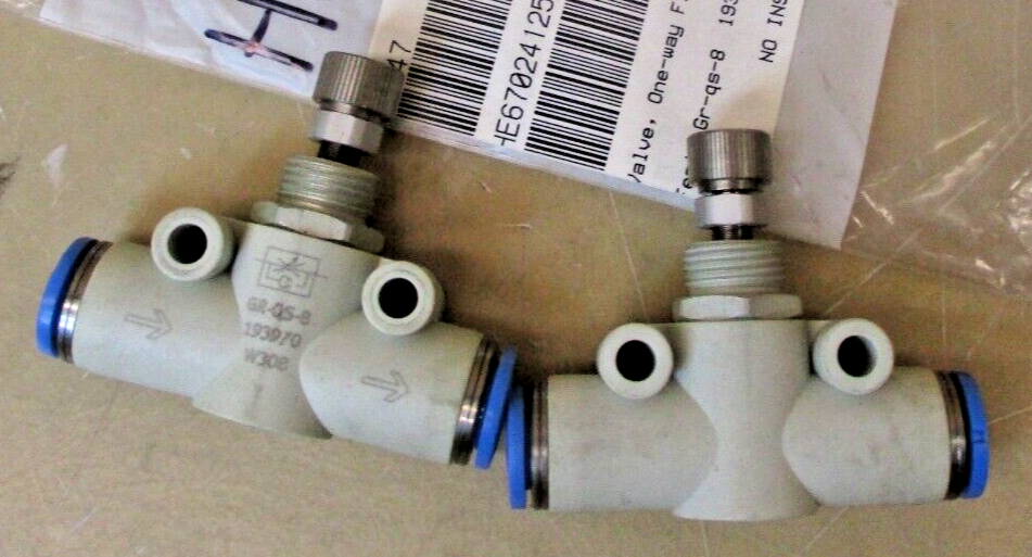 FESTO GR-QS-8-193970 Valve, One-Way Flow Control Bag of 2 Pieces ...