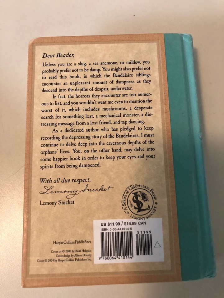 The Grim Grotto A Series of Unfortunate Events, Book 11 Hardcover | eBay