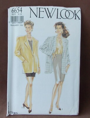 New Look Misses Jacket & Skirt Sizes 8-18 Uncut Pattern 6654 | eBay