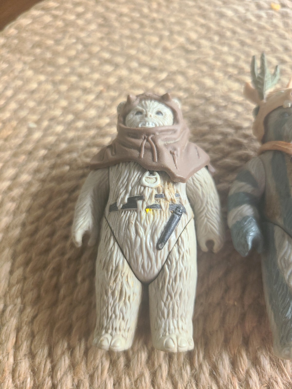Vintage Star Wars Ewok Figure Lot Logray Teebo Chief Chirpa Accessories ...