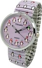 Penguin Watch Lavender Violet Adorable Penguins Quartz Fun Stretch | eBay