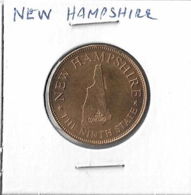 NEW HAMPSHIRE THE GRANITE STATE STATES OF THE UNION 1" BRONZE TOKEN | eBay