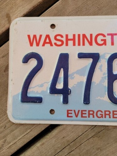 License Plate Washington State Evergreen State Mt Rainier June 2010 ...