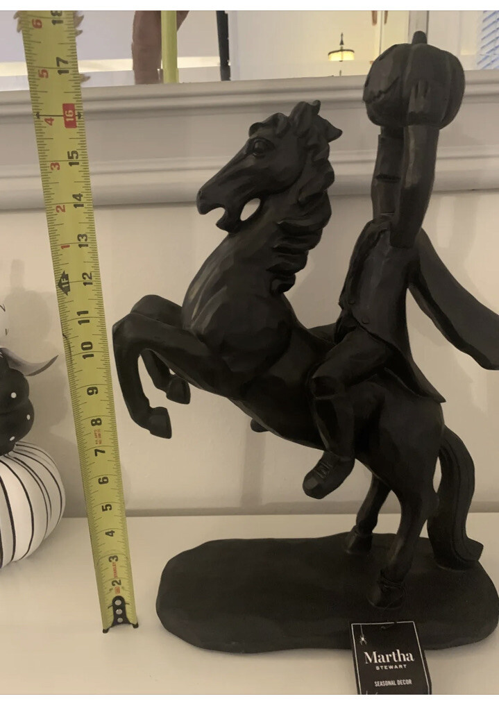 Headless Horseman Sleepy Hollow Halloween Jack Pumpkin Statue Prop ...