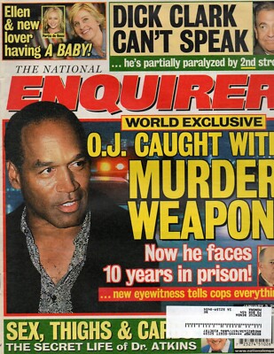 National Enquirer Magazine January 3 2005 O J Simpson Ellen DeGeneres ...