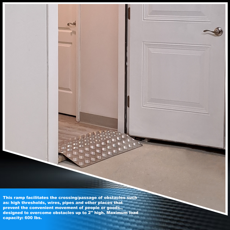 WORHAN® Rigid Threshold Ramp for Wheelchair Loading Platform Anodized ...