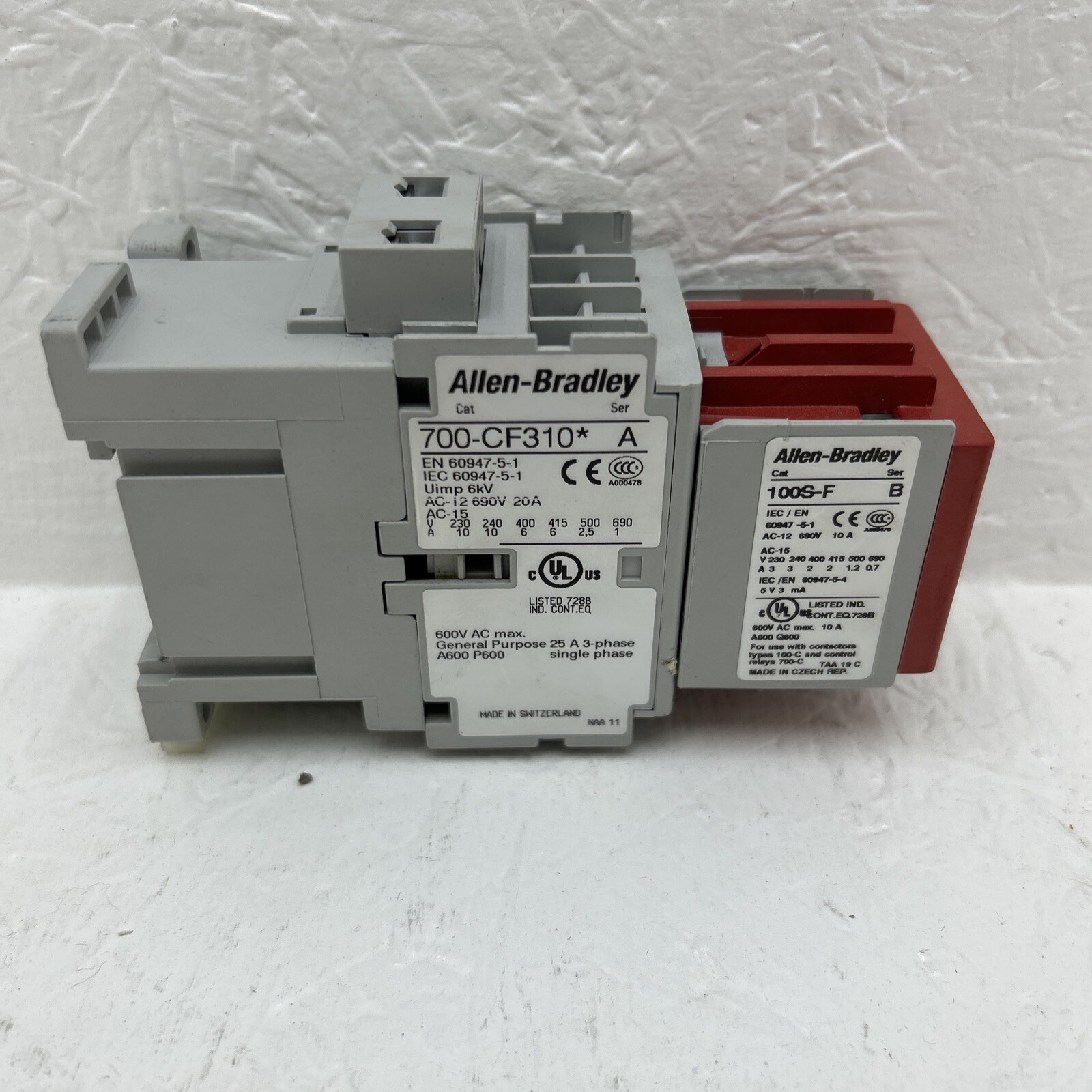 ALLEN BRADLEY 700S-CF530DBC SAFETY CONTROL RELAY SER A (700-CF310 ...