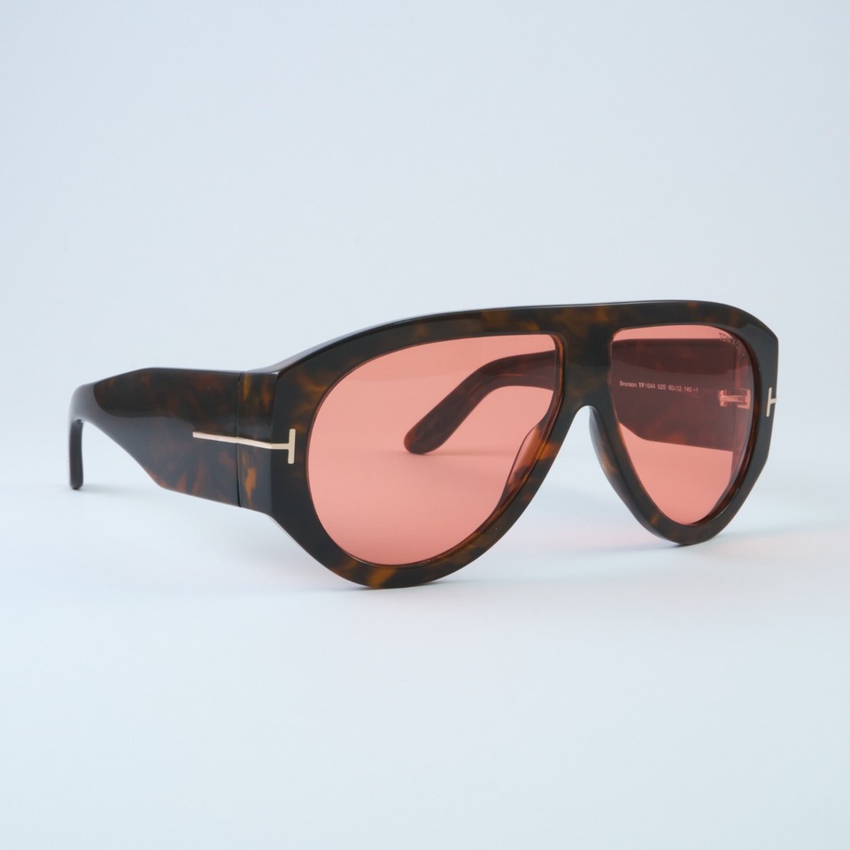 Tom Ford Sonnenbrille Bronson TF1044 Overzie Braun Havana Orange Glas ...