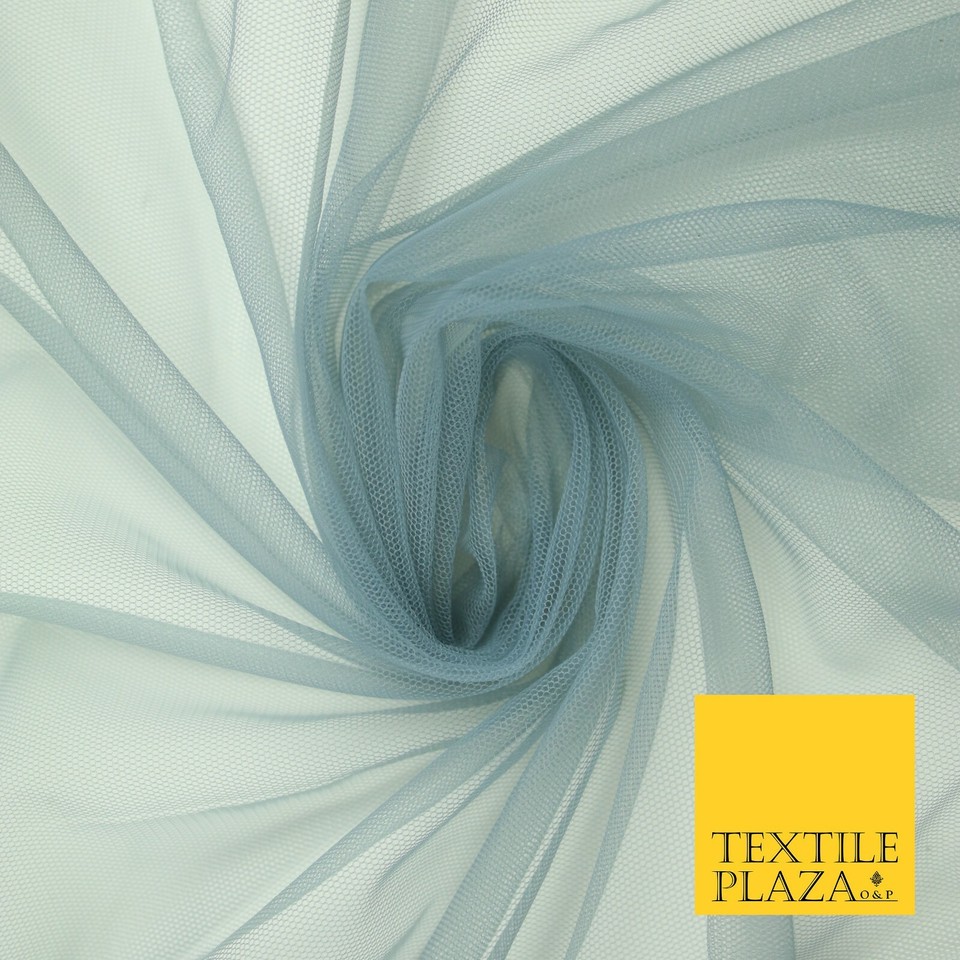 OVER 90 COLOURS - Soft Plain Sheer Tulle Net Fabric Tutu Fairy Veil ...