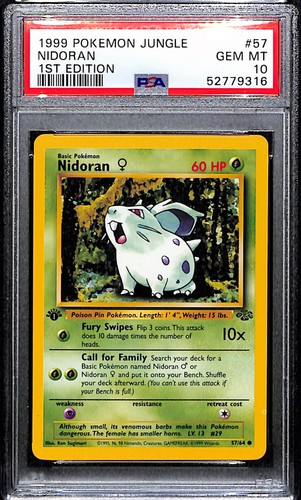 PokéMon TCG Nidoran #57 1ST Edition PSA 10 | eBay