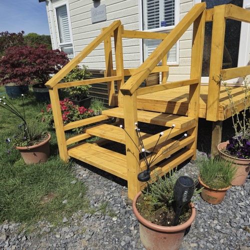 Outdoor Steps For Caravan and Lodges / Outdoor Stairs Wooden | eBay UK