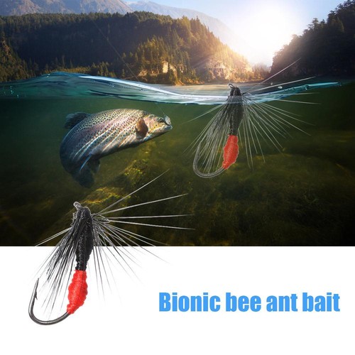Treble Hooks Insect Crank Bee Ant Fly Trout Fishing Lures Bionic Bait ...