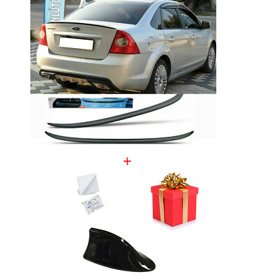 Rear Trunk Boot Spoiler Bodykit Black Focus 2004-2010 Car Shark Fin ...