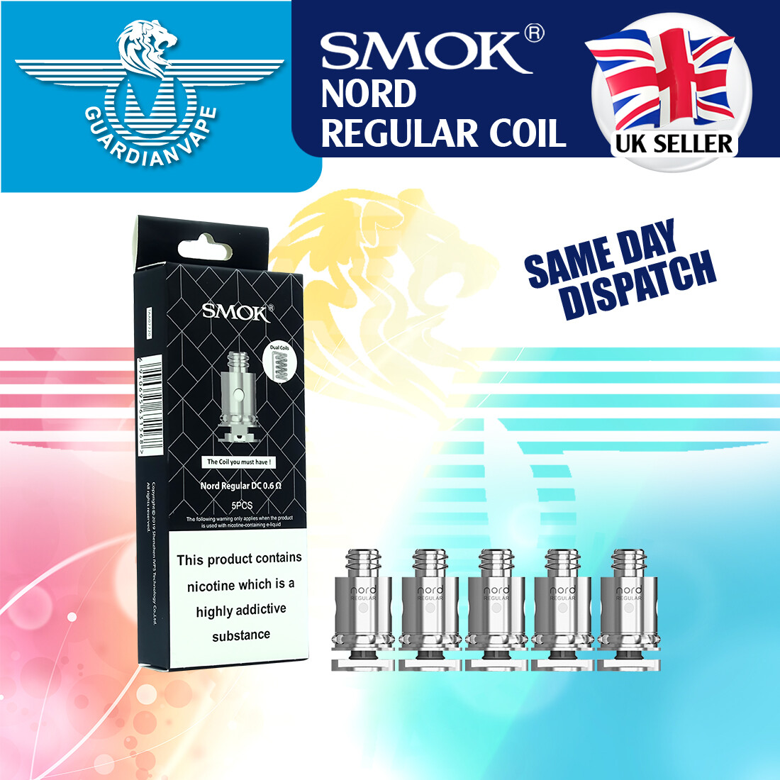 Smok Nord Coils 0.6 0.8 1.4 Ohm Mesh Regular Ceramic DC Replacement ...