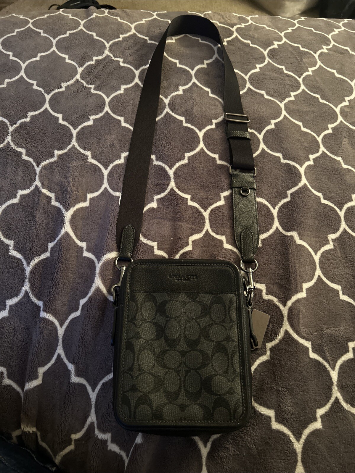 Coach West Pack Signature Canvas Backpack - Gunmetal/… - Gem