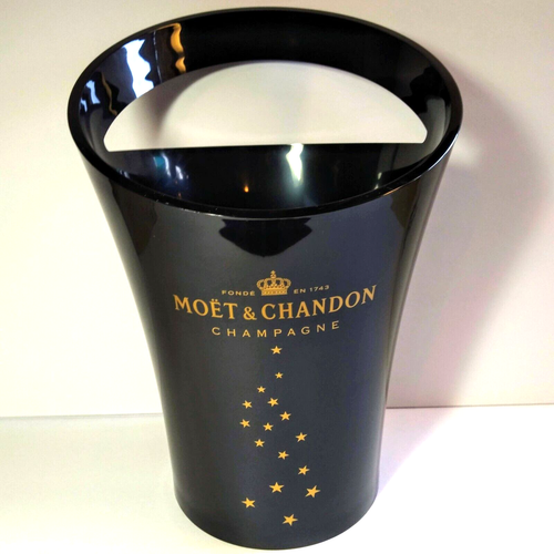 Moet Chandon Champagne Ice Bucket Black Acrylic Black Limited ED Gold ...