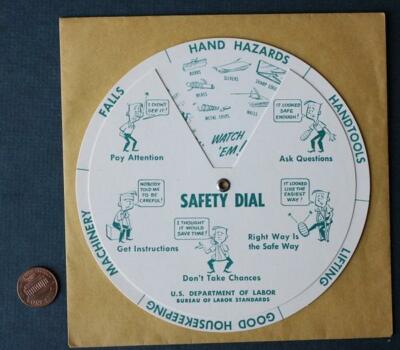 1966 US Government Safety Dial Mechanical spinning dial / wheel ...