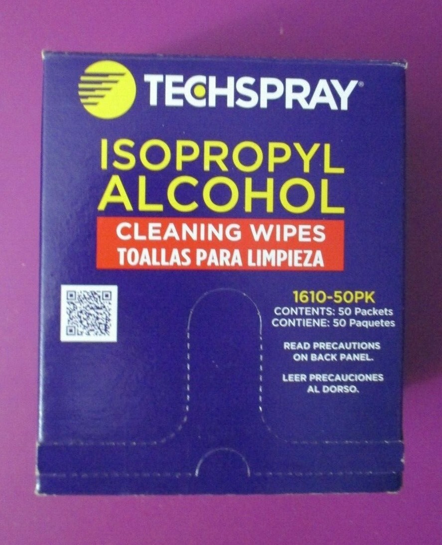 Techspray Isopropyl Alcohol Cleaning Wipes 1610-50PK 99+% IPA ...