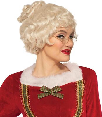 Mrs. Santa Claus Wig Premium Fancy Dress Up Halloween Adult Costume ...