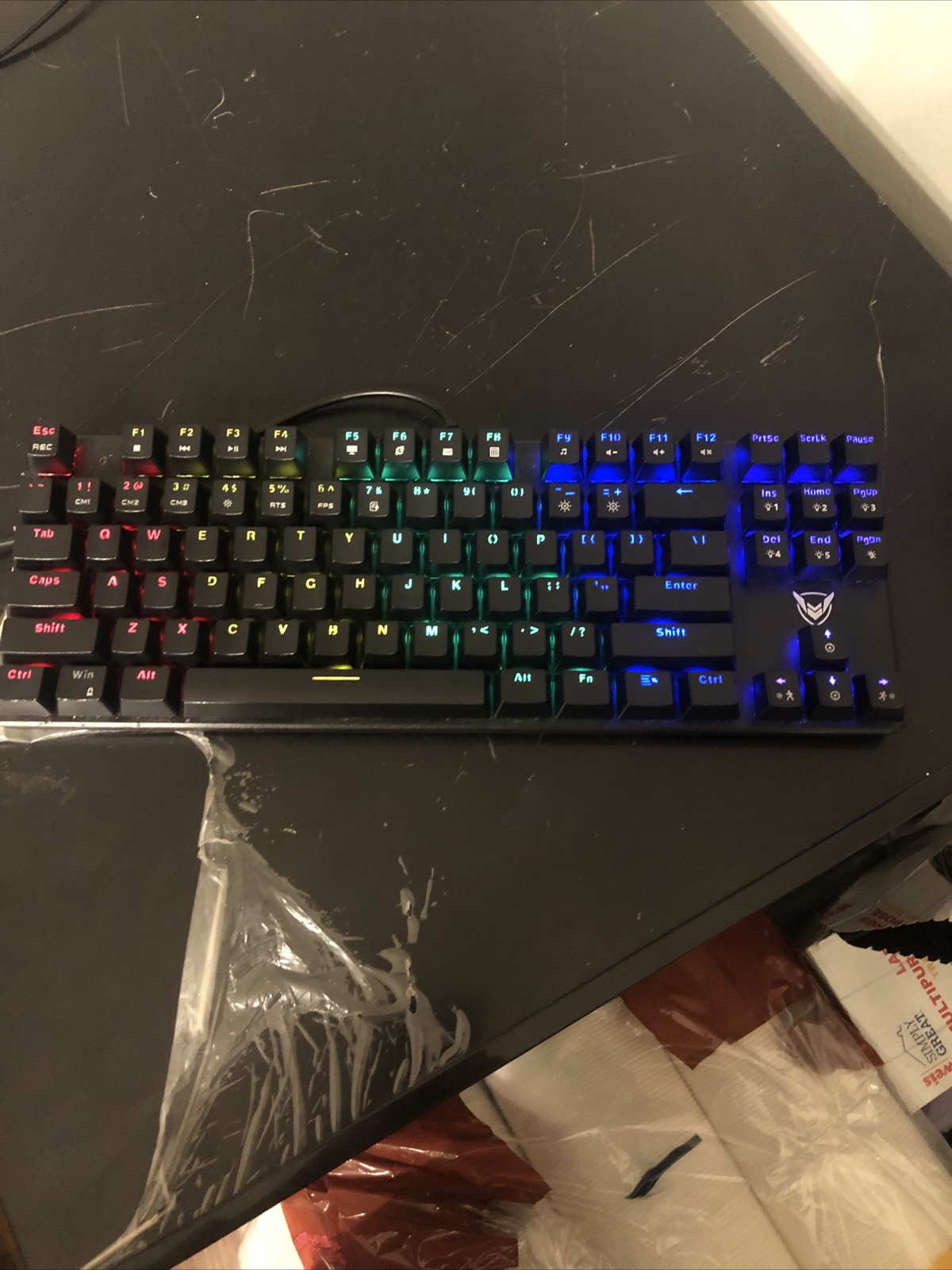 Pictek TKL Mechanical Gaming Keyboard RGB Wired USB For PC And Honey ...