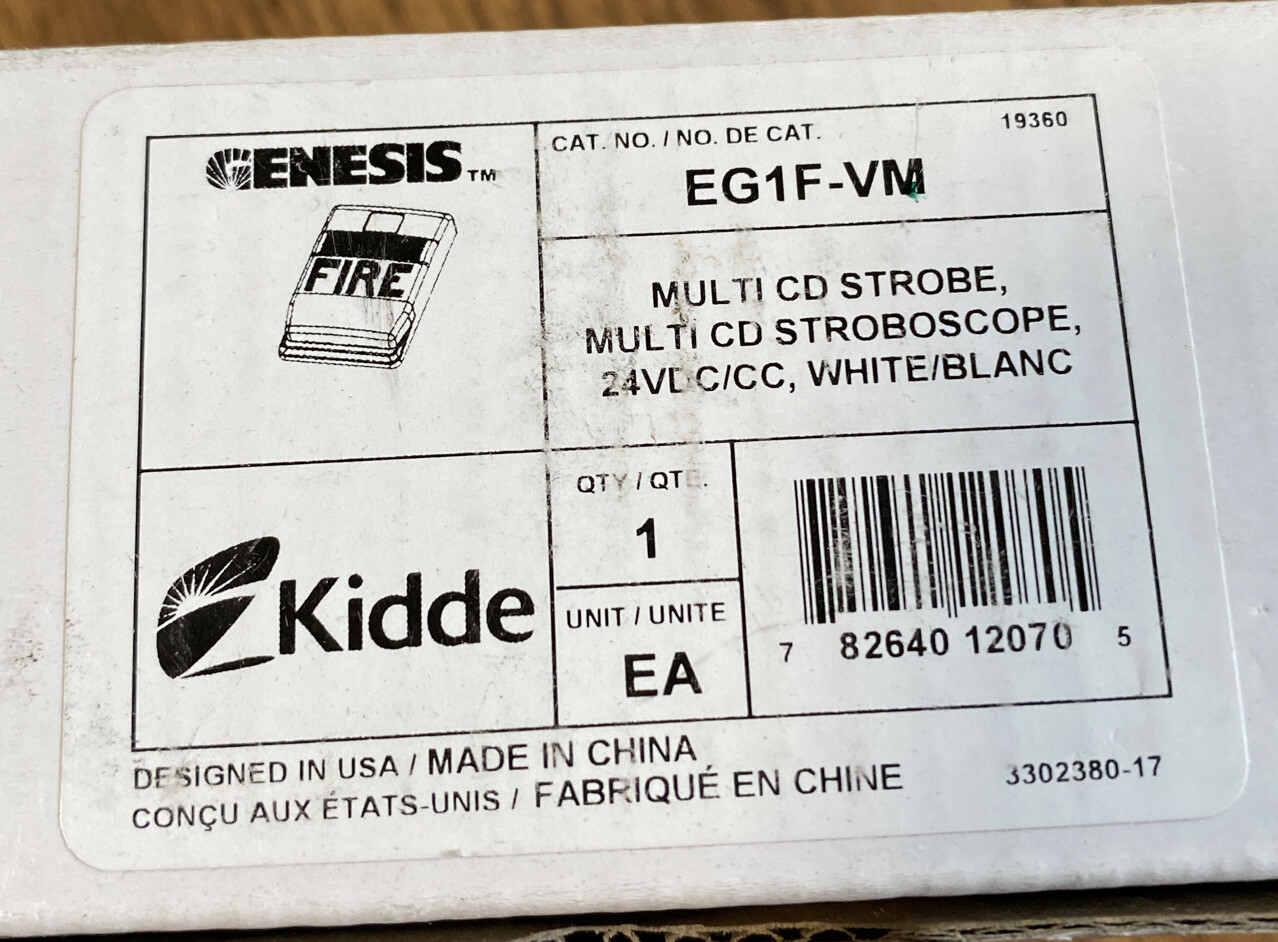 Kidde+EG1F-VM+Genesis+EG1+Series+LED+Horn%2FStrobe+White for sale ...