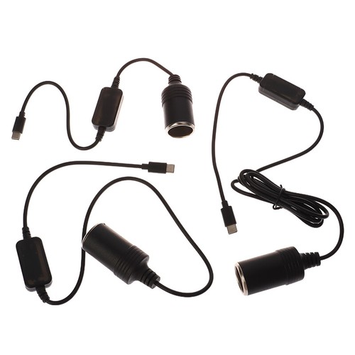 USB C Type C To 12V Car Cigarette Lighter Socket Female Converter ...