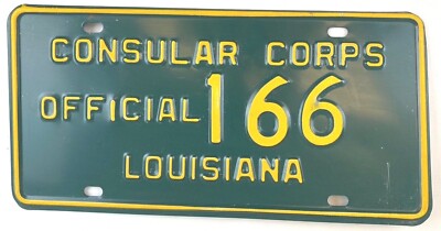 Louisiana Consular Corps Official License Plate Man Cave Wall Decor No ...