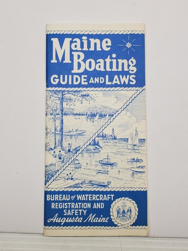 Vintage Maine Boating Guide and Laws Booklet 1964 Bureau of Watercraft ...