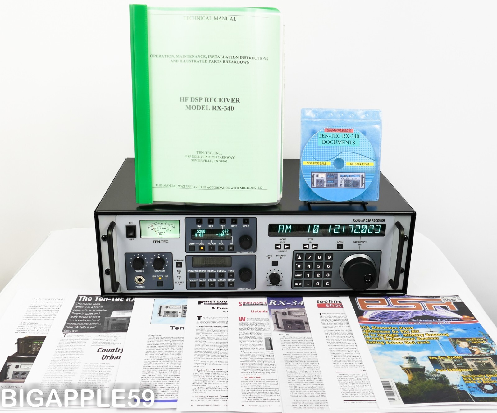 Ten-Tec RX-340 DSP Radio Receiver Shortwave AM SSB CW ***PRISTINE ...