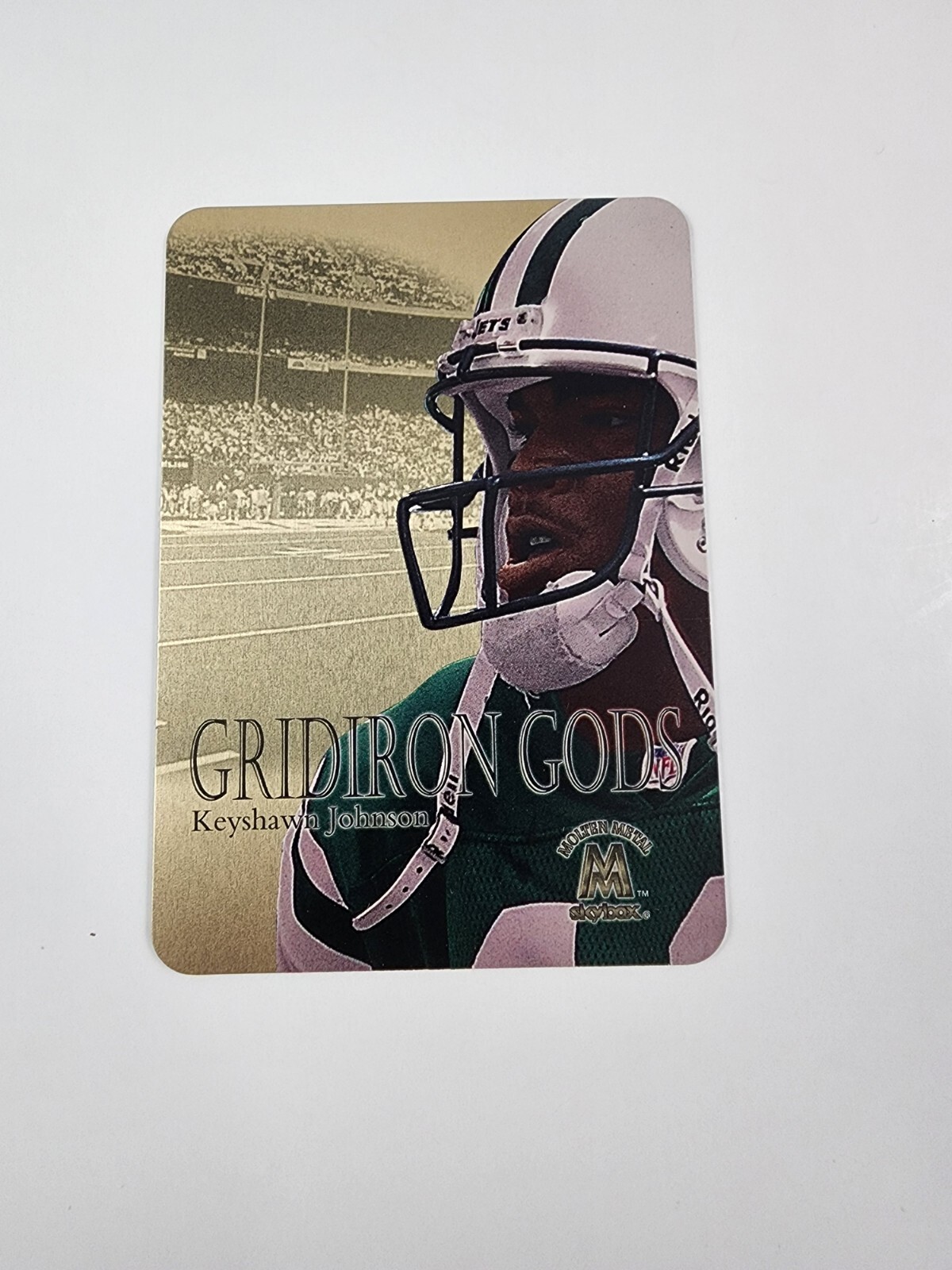 2000 SKYBOX MOLTEN METAL GRIDIRON GODS KEYSHAWN JOHNSON #2 OF 20 GOLD ...