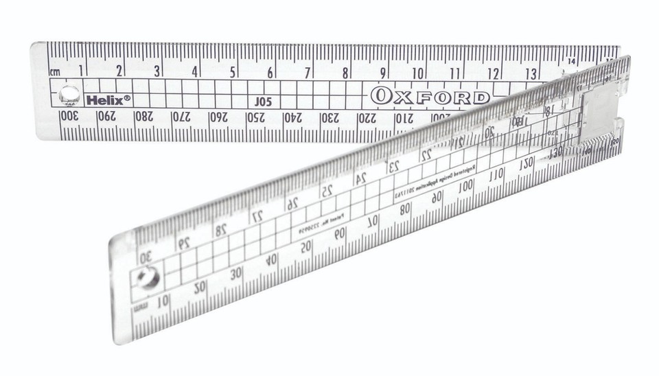 Helix Folding Ruler 30cm/300mm Assorted Colours Oxford | eBay UK