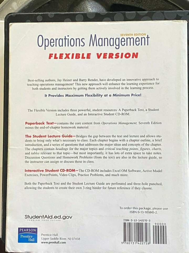 OPERATIONS MANAGEMENT SEVENTH EDITION | eBay