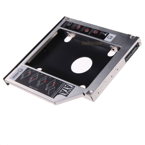 2.5" SATA 2nd SSD HDD 12.7mm Hard Drive Caddy For Laptop CD/DVD-ROM ...