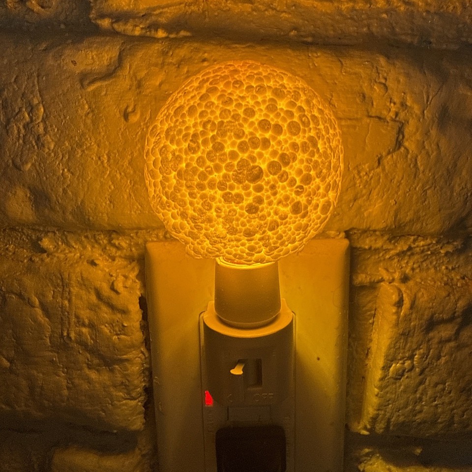 GE Snowball Lamps 6-Pack MCM Flocked Atomic HTF Vintage Christmas Bulbs ...