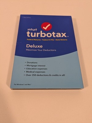 Intuit Turbotax Deluxe + State 2018 Pre-Owned - No Codes - For ...