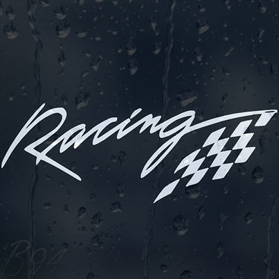 Racing Chequered Flag Car Bike Window Windscreen Body Panel Decal Vinyl ...