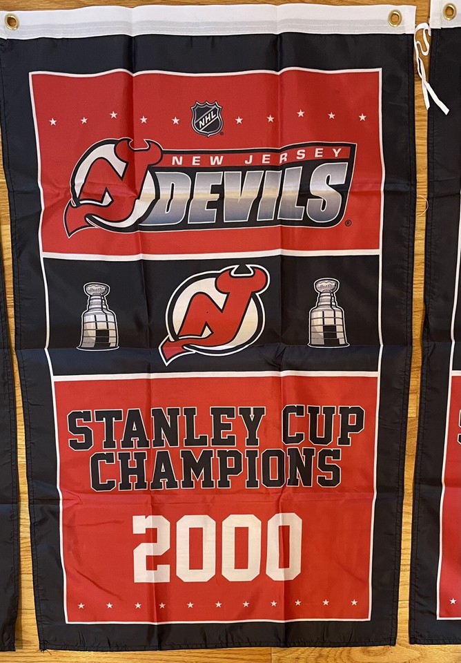 New Jersey Devils NHL Stanley Cup Champions 3 Banners/Flags Set 2’ x 3 ...