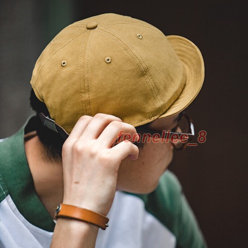 Maden Men's Retro Short Brim Flip Hat Peaked Cap Streeetwear Casual ...