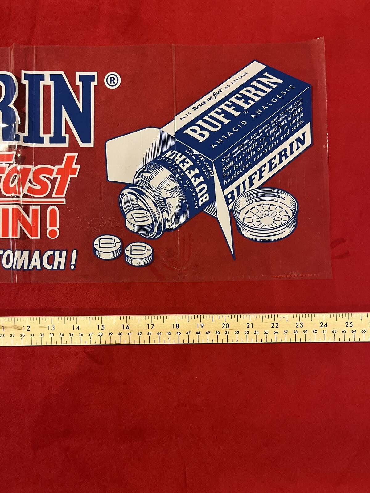 Vintage Advertising Bufferin Acts Twice As Fast As Aspirin Antacid ...